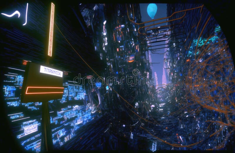 The World Where Flow the Information Stock Image - Image of landscape ...