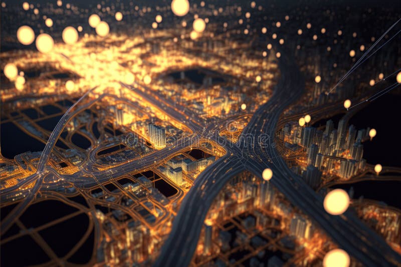 The World Where Flow the Information. a Vision of the Internet Stock ...