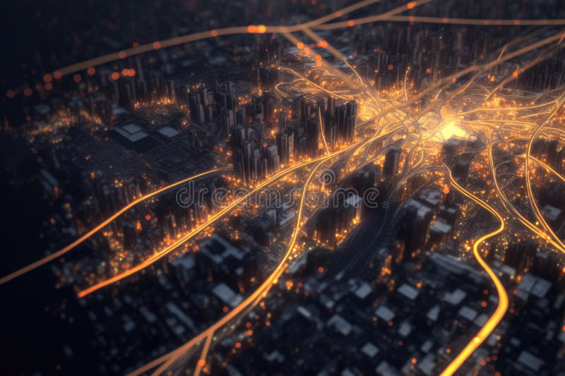 The World Where Flow the Information. a Vision of the Internet Stock ...