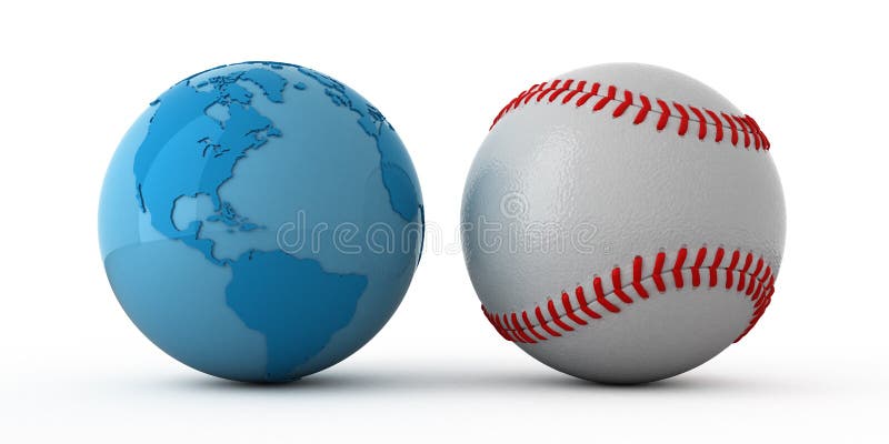 World wide baseball stock illustration. Illustration of close - 4372616