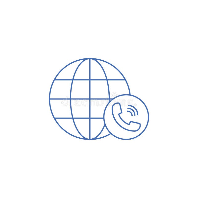 World Wide Call Icon Vector Stock Vector - Illustration of wide, design ...