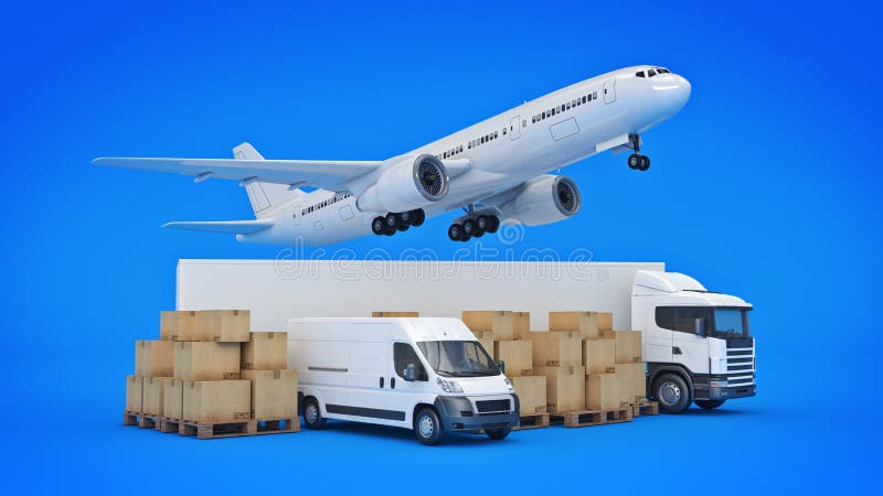 World Wide Cargo Transport Concept. Stock Illustration - Illustration ...