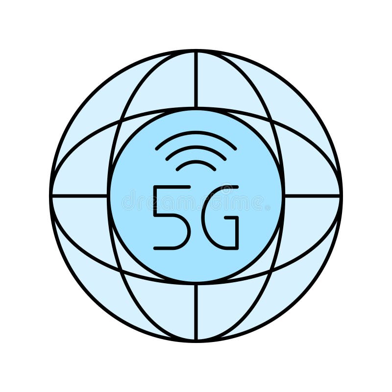 World Wide 5G Technology Icon Stock Vector - Illustration of modern ...
