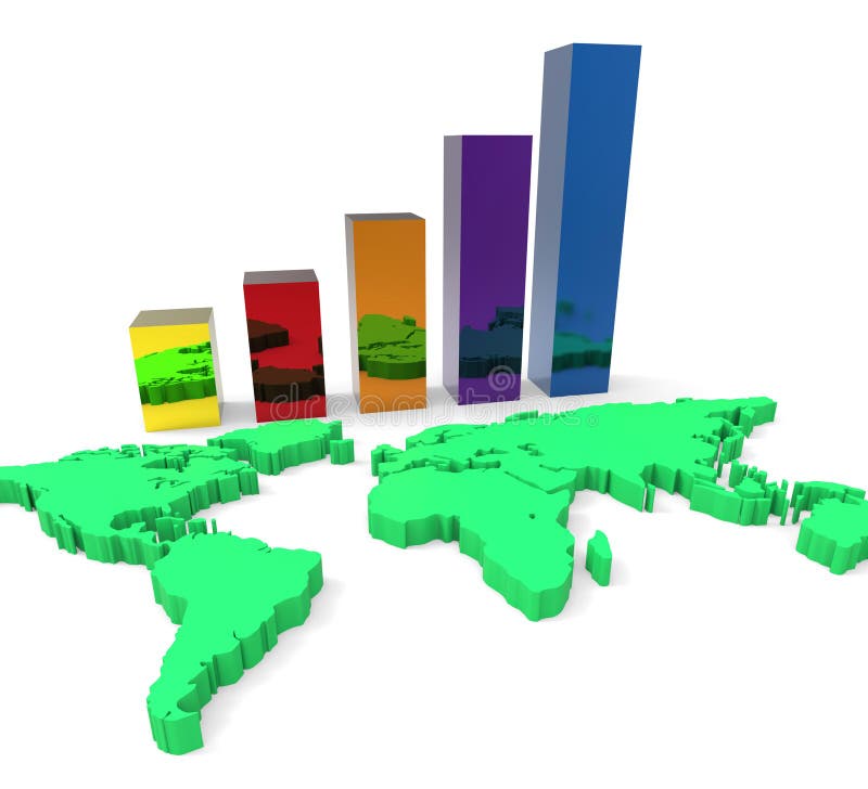 World Wide Growth Means Up Development and Rise Stock Illustration ...