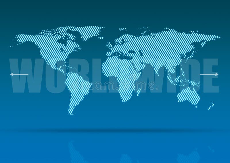 World wide map stock illustration. Illustration of internet - 1557424