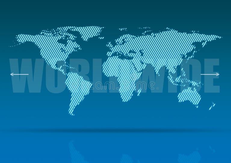 World wide map stock illustration. Illustration of internet - 1557424