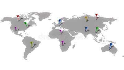 World Map Darts Stock Illustrations – 68 World Map Darts Stock ...
