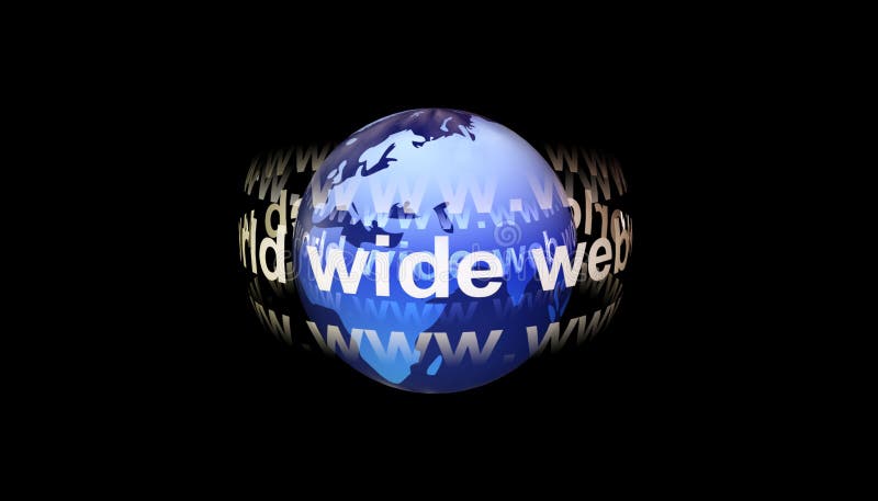 World Wide Web Around Earth Stock Illustration - Illustration of ...