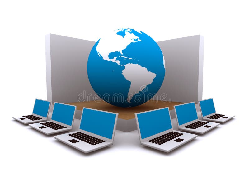World Wide Web and Computers Stock Illustration - Illustration of ...