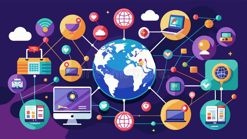 World Wide Web Concept, Network Stock Vector - Illustration of earth ...