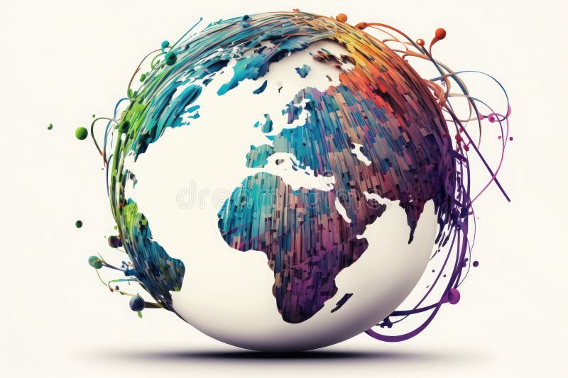 World Wide Web Data Exchange, Illustration. Generative Ai Stock ...