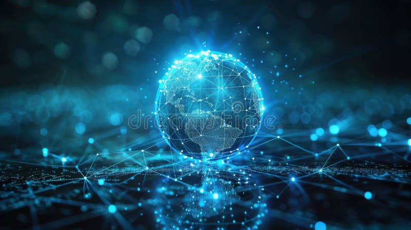 The World Wide Web in the Form of a Globe in the Phone. Global Internet ...