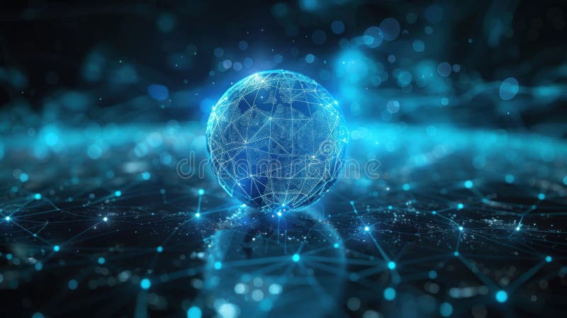 The World Wide Web in the Form of a Globe in the Phone. Global Internet ...