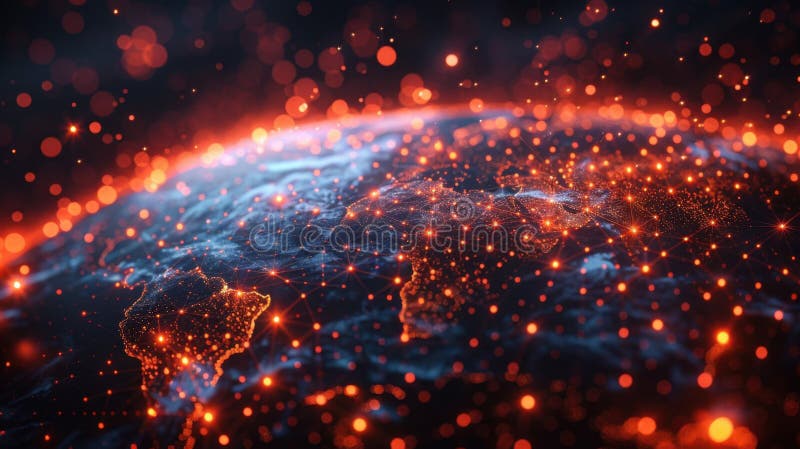 The World Wide Web in the Form of a Globe in the Phone. Global Internet ...