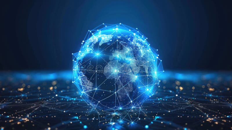 The World Wide Web in the Form of a Globe in the Phone. Global Internet ...