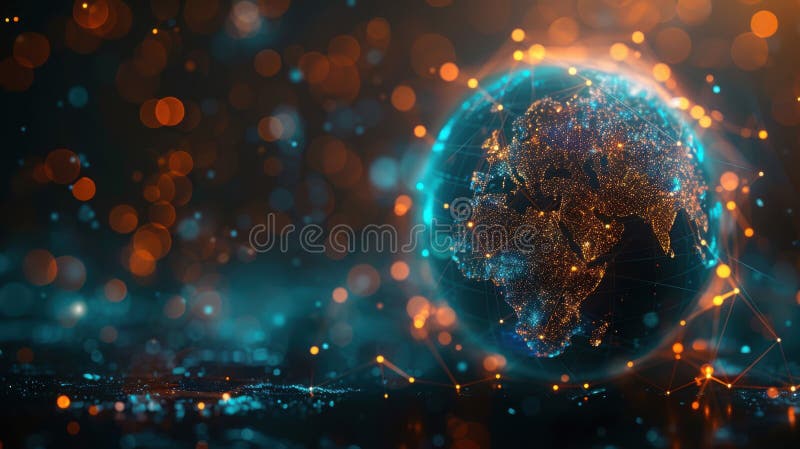 The World Wide Web in the Form of a Globe in the Phone. Global Internet ...