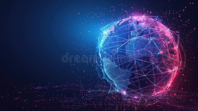 The World Wide Web in the Form of a Globe in the Phone. Global Internet ...