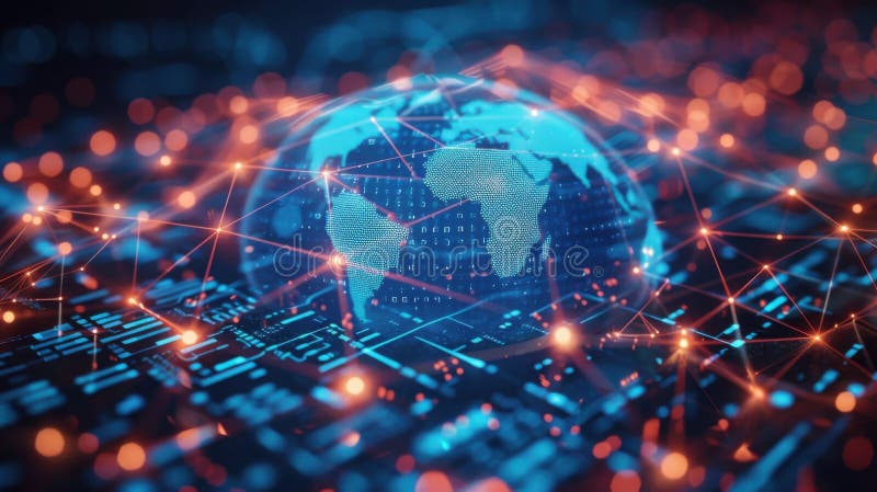 The World Wide Web in the Form of a Globe in the Phone. Global Internet ...