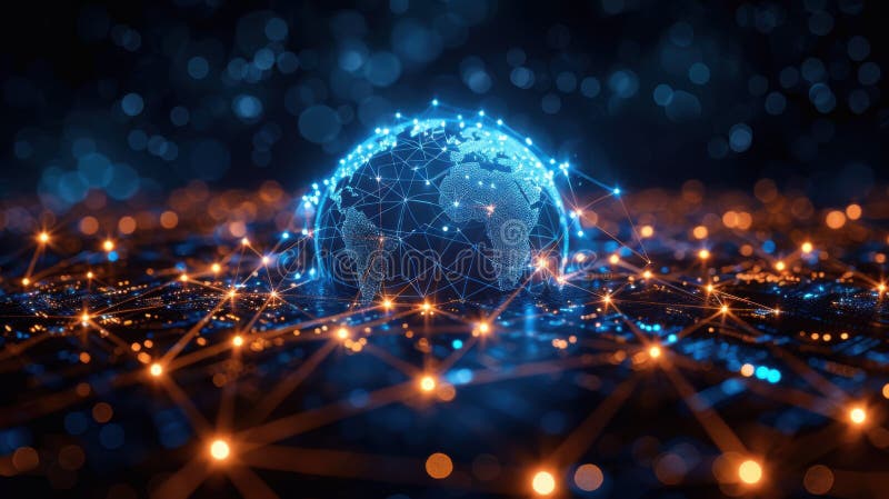 The World Wide Web in the Form of a Globe in the Phone. Global Internet ...