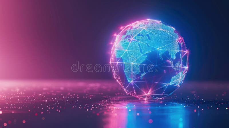 The World Wide Web in the Form of a Globe in the Phone. Global Internet ...