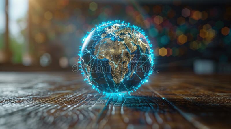 The World Wide Web in the Form of a Globe in the Phone. Global Internet ...