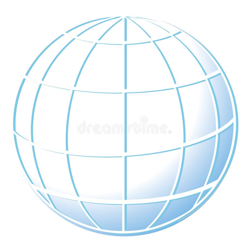 World Wide Web Icon. Graticule Globe Meridian and Parallel, Vector ...