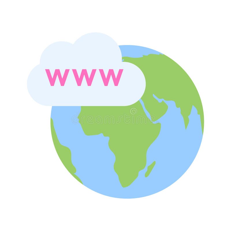 World Wide Web Icon in Trendy Flat Style Isolated on White Background ...