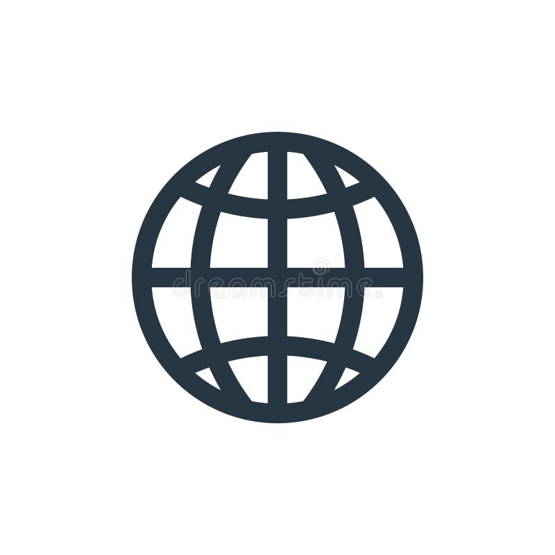 World Wide Web Icon Vector from Network Concept. Thin Line Illustration ...