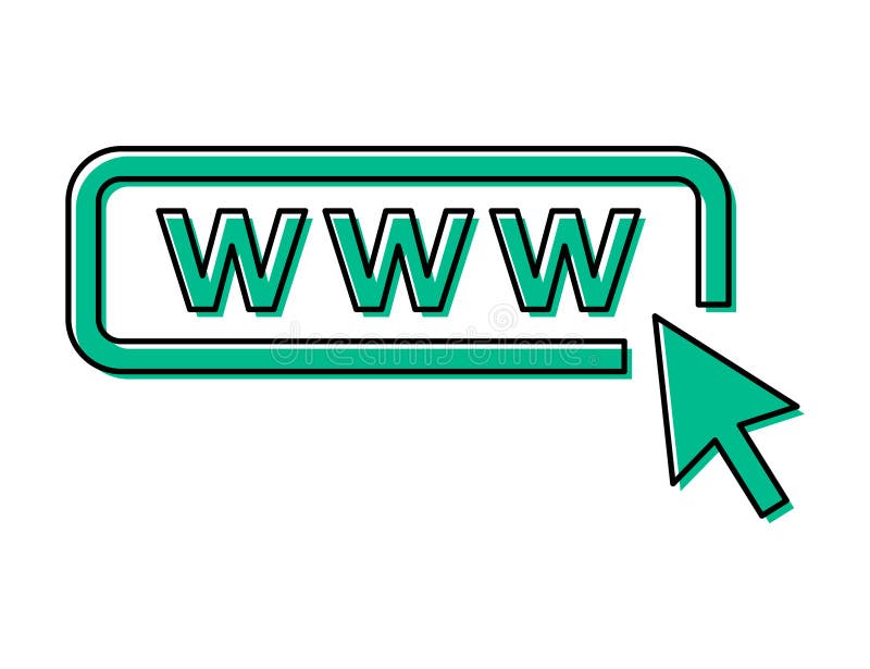 World Wide Web Icon, Www Internet Website Symbol, Click Mouse Arrow ...