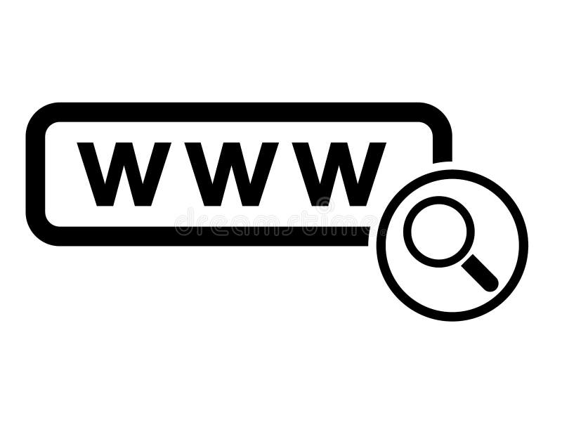 World Wide Web Icon, Www Internet Website Symbol, Click Mouse Arrow ...
