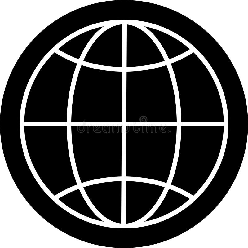 World Wide Web. Simple Line Globe Icon Vector Illustration Stock Vector ...