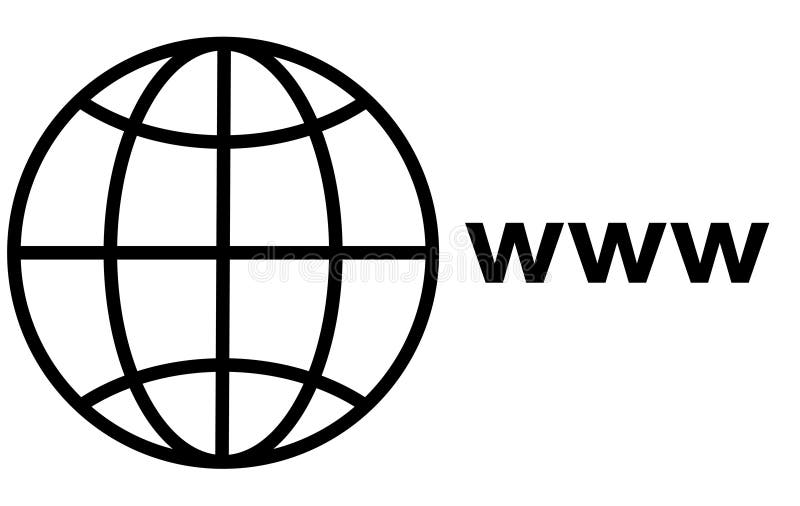 World Wide Web. Simple Line Globe Icon Vector Illustration Stock Vector ...