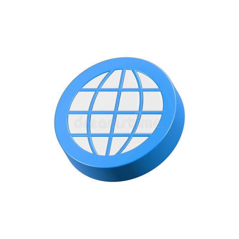 World Wide Web Symbol. Internet, Globe Hyperlink, Browser Icon 3d Stock ...