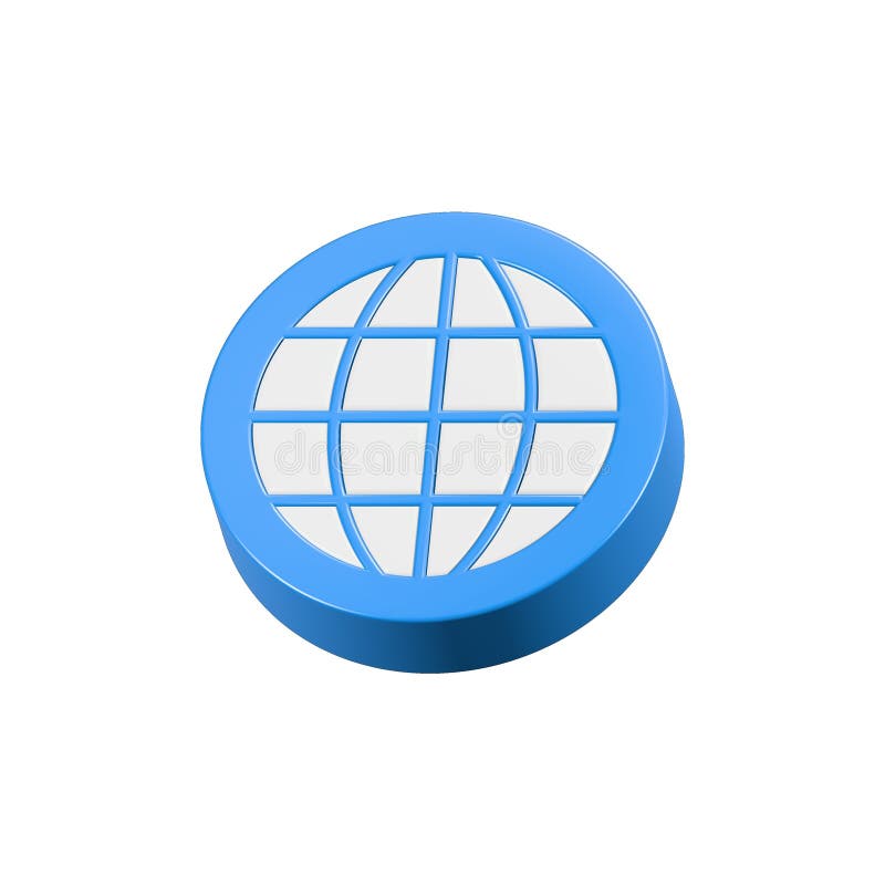 World Wide Web Symbol. Internet, Globe Hyperlink, Browser Icon 3d Stock ...