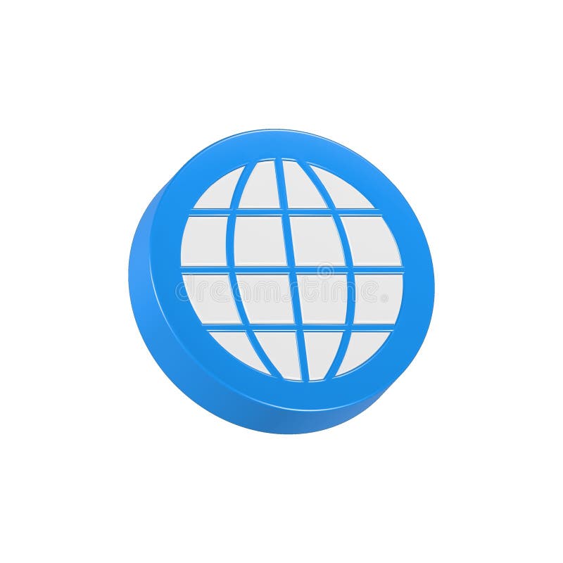 World Wide Web Symbol. Internet, Globe Hyperlink, Browser Icon 3d Stock ...