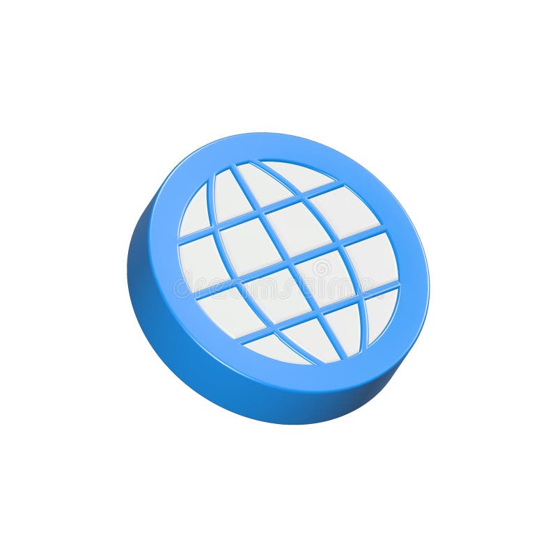 World Wide Web Symbol. Internet, Globe Hyperlink, Browser Icon 3d Stock ...