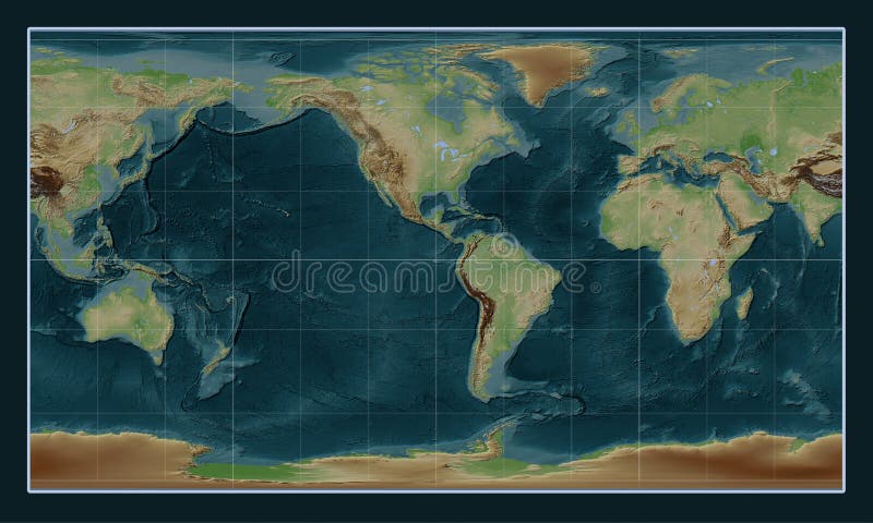 World Wiki Map - -90 PM. Patterson Cylindrical Stock Illustration ...