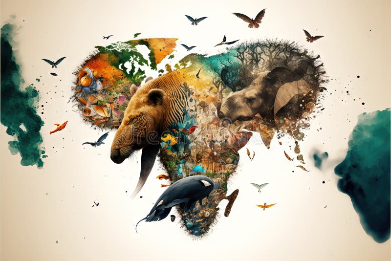 World Wildlife Day with the Animals in Abstract Representation ...