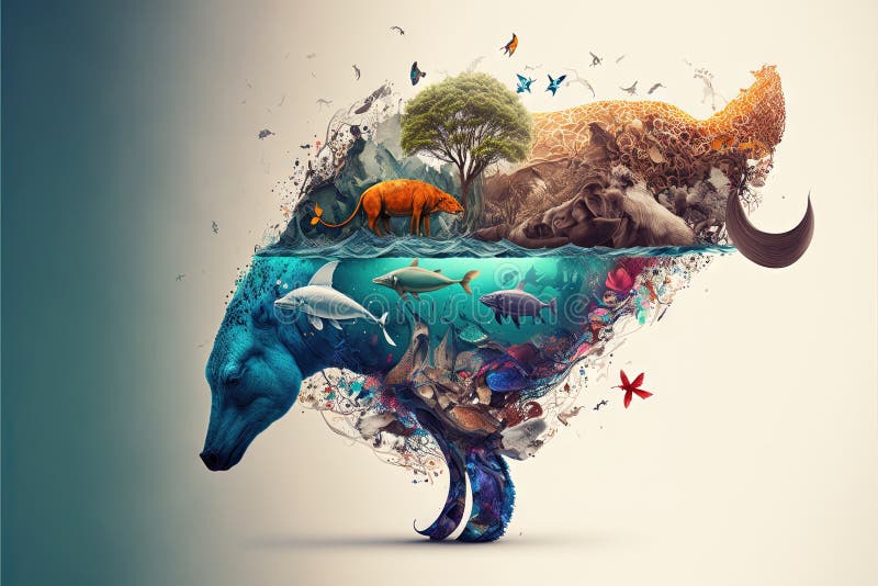 World Wildlife Day with the Animals in Abstract Representation ...