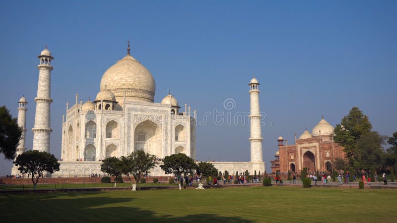 World Wonder Taj Mahal Agra India Stock Photo - Image of indian ...