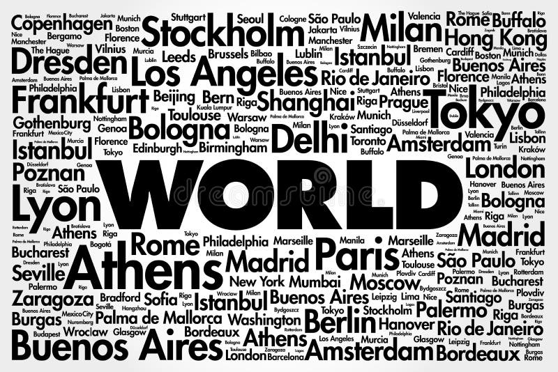 World Cities Names Stock Illustrations – 21,000 World Cities Names ...