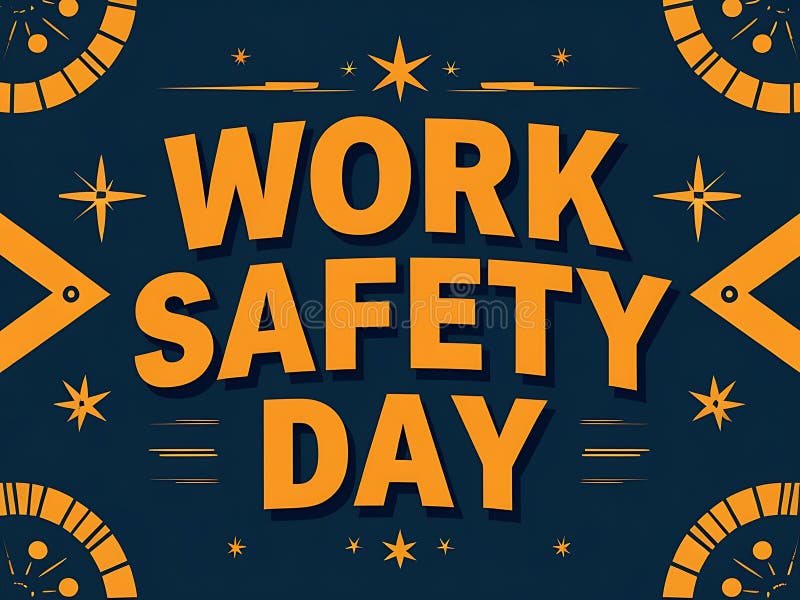 World Work Safety Day Celebration Graphic Stock Illustration ...