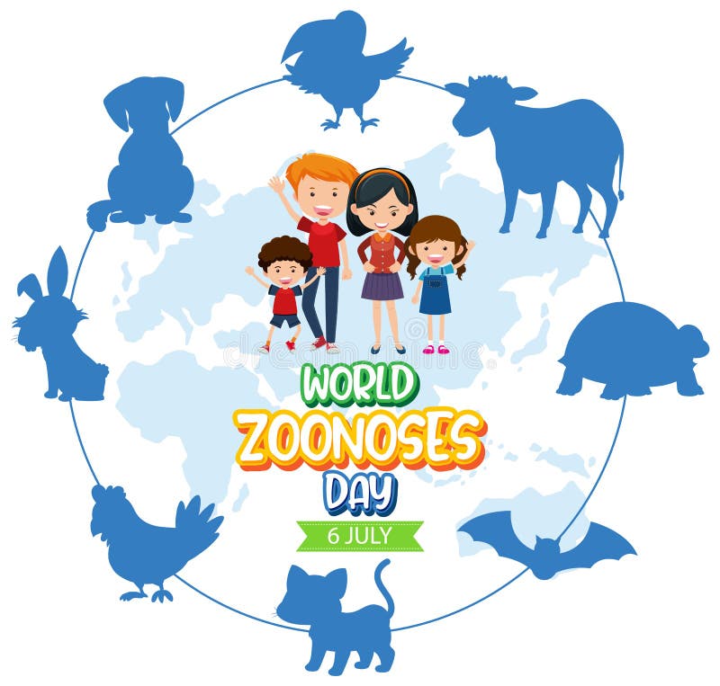 World Zoonoses Day Banner Design Stock Vector - Illustration of animals ...