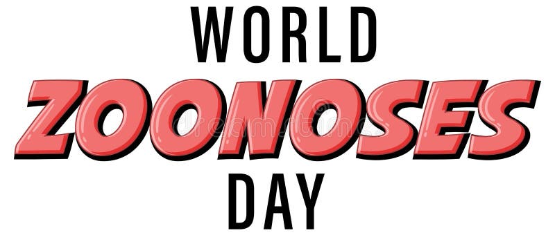 World Zoonoses Day Poster Design Stock Vector - Illustration of font ...
