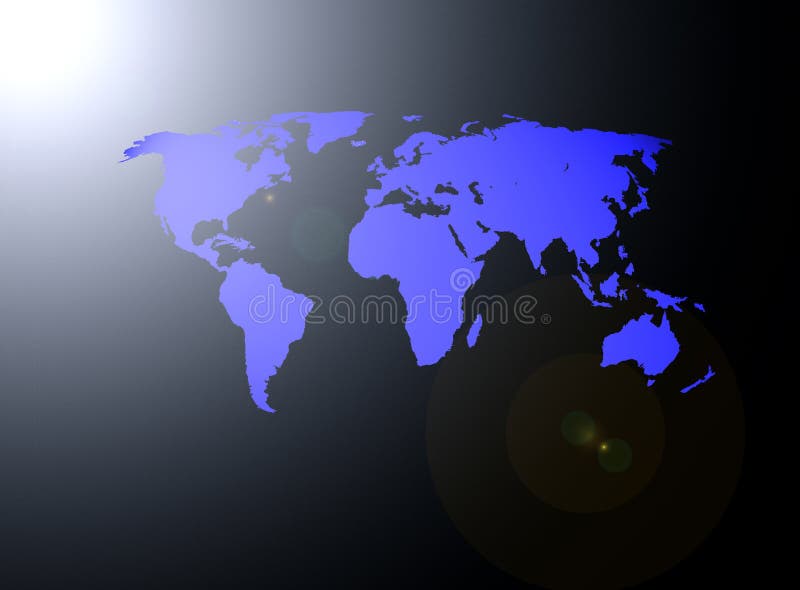 Worldmap im Blau stock abbildung. Illustration von internet - 11570217