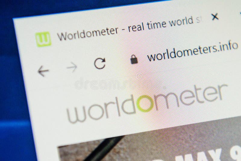 Worldometers.info Web Site. Selective Focus. Editorial Photography ...