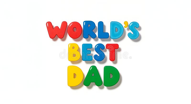 World S Best Dad Message with Colorful Letters for Father S Day ...