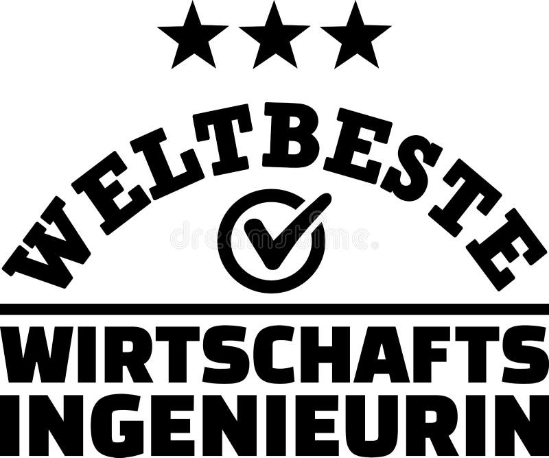 Worlds Best Female Industrial Engineer German Stock Vector ...