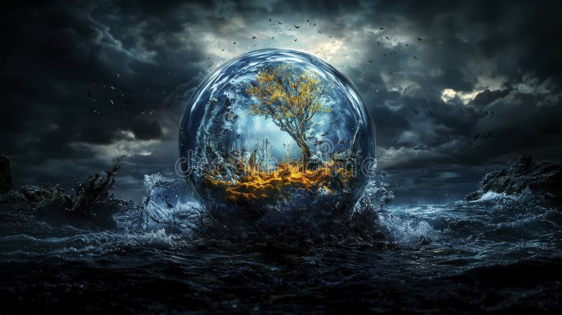 Worlds Created and Destroyed the Tree of Life in a Stormy Ocean Nature ...