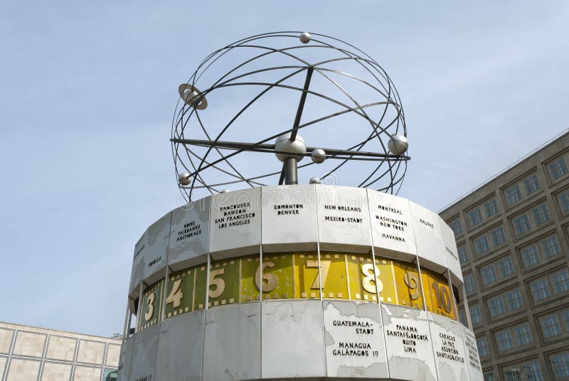 Worldtime Clock in Berlin editorial image. Image of building - 30962640